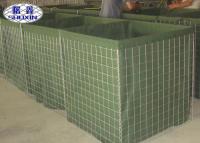 China 1*1*1m Defensive Barriers Army Green Welded Gabion Hesco Mlilatary Use Bastion for sale
