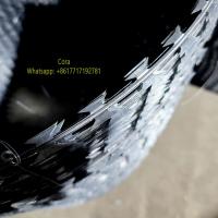 China High Density Flat Type Single Razor Concertina Razor Wire for Secure Fencing for sale