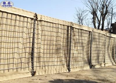 China Army Defensive Hesco Barrier , Mesh Gabion Box Wall 4.0 Mm Spring Wire for sale