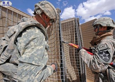 China Sand Filled Military Protection Hesco Barrier Low Carbon Steel Wire for sale