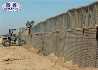 China Gavanized Defensive Gabion Barrier Geotextile Anti -  Rust Feature for sale