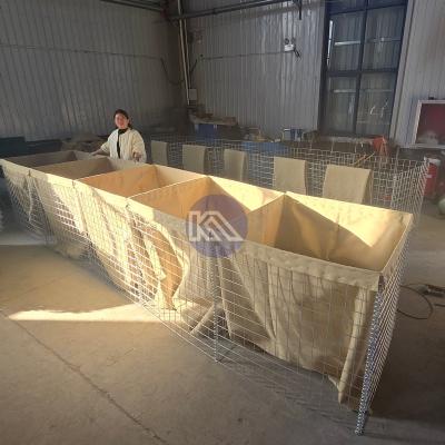 China Defensive Hesco Barrier  Mil 1- Mil 19 Welded Mesh Gabion Basket For Flood Control And Military Fortifications for sale