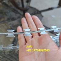 China BTO 22 Razor Barbed Wire Barbed Tape Barrier EGOZA Security Fencing For Warehouses And Construction Areas for sale