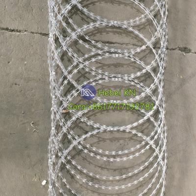 China Ukrain Hot Dipped Galvanized Egoza BTO-16 1100mm Diameter Razor Wire for Border Protection Fence for sale
