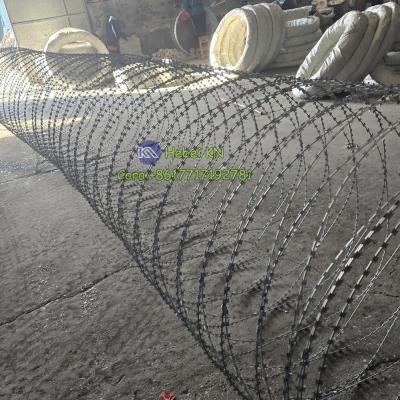 China Razor Barbed Wire Concertina Fence used as Border Protection Fence BTO-16 for sale