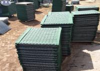 China Flexible Sand Filled Barriers Galvanized Gabion With Green Geotextile for sale
