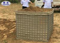 China Geotextile Lined Military HESCO Barrier , High Tensile Welded Gabion Barrier for sale