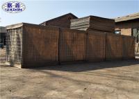 China Galvanized Welded Gabion Bastion Wall , Protection Army Defensive Gabion Barrier for sale