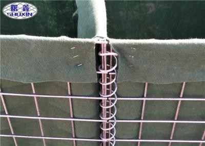 China 3 Mesh Welded Sand Filled Barriers / Stackable Army Defensive Gabion Barrier for sale