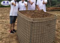 China Earth Filled Sand Filled Barriers , Security Military Bastion Basket Sand Box for sale