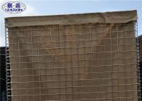 China Beige Custom Sand Filled Barriers / Welded Wire Mesh Gabion Defensive Bassion for sale
