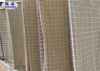 China Beige Custom Sand Filled Barriers / Welded Wire Mesh Gabion Defensive Bassion for sale