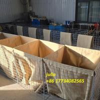 China Military Barrier Heavy Duty Collapsible HESCO Barrier Price With Hot Dipped Galvanized Welded Mesh And UV Resistant Geotextile For Army Protection for sale