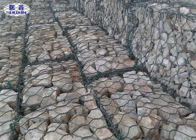 China 8X10 Galvanized Rock Cage Wall Hexagonal Shape For Embankment Prevention for sale