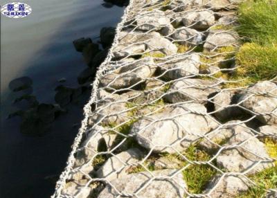 China PVC Coated Stone Filled Gabions , Stone Retaining Wall Gabion Cages for sale