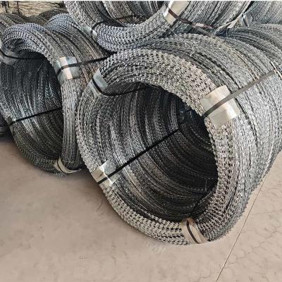 China Galvanized Razor Barbed Wire For Protection Hot Dipped Galvanized BTO 22 for sale