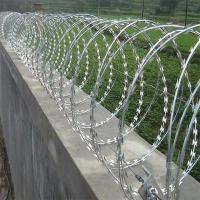 China Galvanized Razor Barbed Wire Roll Fence for Outdoor 450mm Razor Barbed Wire Price for sale