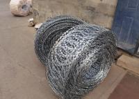 China Galvanized Razor Barbed Wire Roll Fence for Outdoor 450mm Razor Barbed Wire Price for sale