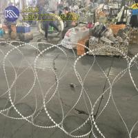 China Cross Type Stainless Steel BTO 22 Razor Barbed Wire for Military Anti-Climb Fence for sale