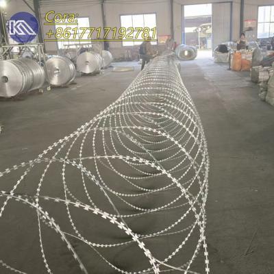 China China Factory Concertina Razor Barbed Wire used for Country Border Protection Fence for sale