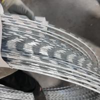 China Rust-proof Galvanized Iron Cross Razor Barbed Wire Home Security 100MM-960MM Coil Diameter 10-65mm Barb Length BTO-22 Stock for sale