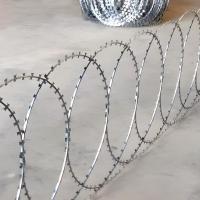 China High Security Fence Hot Dipped Galvanized BTO-22 Concertina Razor Barbed Wire Wall for sale