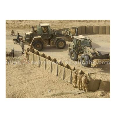 China Heavy Galvanized Iron Wire Mesh Sand-filling Mil10 Defensive Barrier Wall HESCO Military Barriers for sale