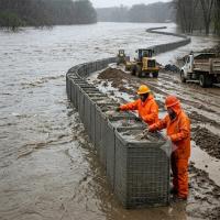 China Heavy-Duty Military Galvanized Sand Filled Barrier Wall for Flood & Security for sale