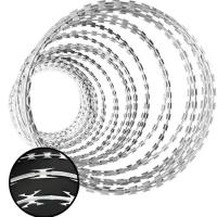 China Hot Dipped Galvanized BTO-22 Concertina Razor Barbed Wire Anti Climb Security Blade Wire for Farm Wall Fence Kenya Market for sale