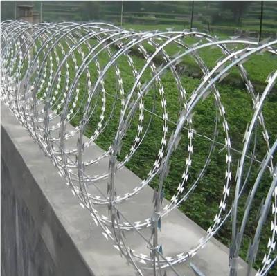 China Factory Price Razor Barbed Wire Roll Sharp Concertina Blade Wire Anti Theft Security Fencing Wire Mesh For Sale for sale