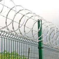 China High Security Razor Ribbon Barbed Wire Coils for Border Wall and Airport Fence Protection for sale