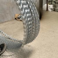 China Galvanized Steel Bto-22 Razor Barbed Wire for Protecting Mesh Concertina Razor Wire Coils for sale