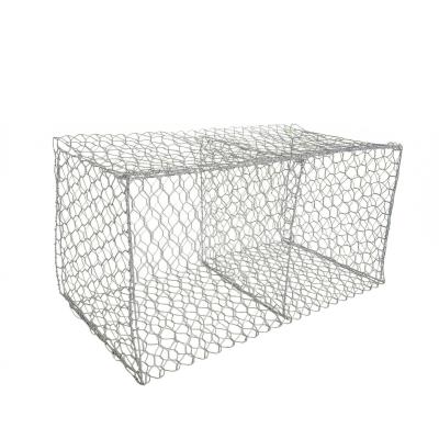 China Wholesale PVC Crimped Woven Gabion Box 80x100mm Hexagonal Galfan Galvanized Gabion Basket for sale