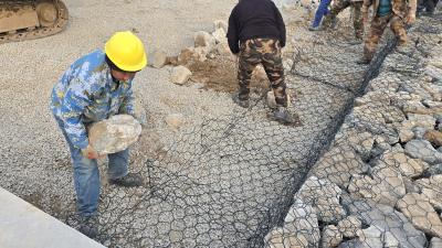 China Factory Competitive Price 6*8cm Weave Gabion Boxes Galvanized Gabion Basket 2.2mm Gabion for sale