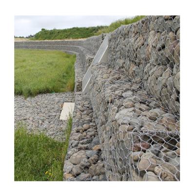 China 8*10cm Galvanized Pvc Coated Gabion Box Hexagonal Woven Stone Filled Gabion Basket for sale