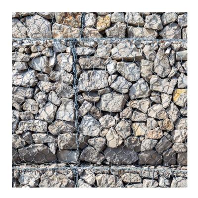 China Galvanized Gabion Stone Cage Woven Gabion Box Retaining Wall for Slope Protection for sale