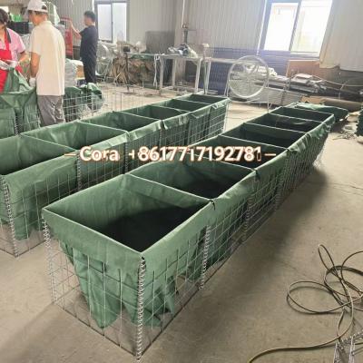 China AlZn Hot Dipped Galvanized Portable Collapsible Protective Wall Baskets For Defensive Barrier for sale