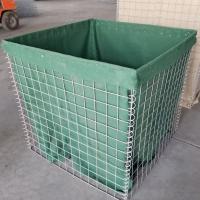China Galvanized Iron Wire Welded Mesh Gabion Defensive Barrier With Square Holes 4mm Wire Gauge Earth-Filled Perimeter Security for sale