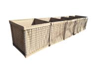 China Hot Dipped Galvanized Welded Gabion Baskets Sand Color Anti - Explosion Wall for sale