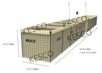 China Mil 3 Hesco Bastion Barrier Defence , Gabion Barrier For Military for sale