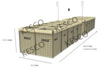 China MIL 4 Defense Hesco Bastion Collapsible Metal Security Barrier 3'' X 3'' Mesh Hole for sale