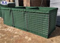 China Sand and earth filled Military Hesco Barriers Welded Gabion With Geotextile Lined for sale