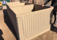 China Mil 7 HDP Galvanized Sand Wall Military Hesco Barriers With 300 GSM UV Protection Geotextile for sale