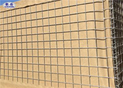 China Mil 7 HDP Galvanized Sand Wall Military Hesco Barriers With 300 GSM UV Protection Geotextile for sale