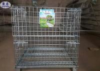 China Industrial Welded Steel Wire Container Storage Cages for sale