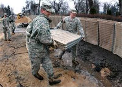China 76.2×76.2mm Military Barrier With Geotextile Fabric for sale