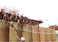 China Bastion Sand Wall Steel Flood HDG Military Barrier With Geotextile for sale