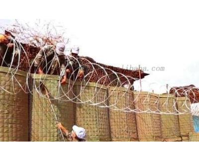 China Bastion Sand Wall Steel Flood HDG Military Barrier With Geotextile for sale