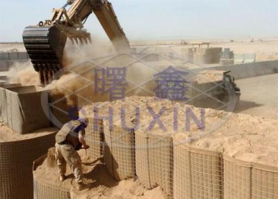 China Mil 1 Folding Defensive Barrier Galvanized Security Wall Flood Defensive Barrier Explosion Retaining Wall Welded Bastion for sale