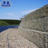 China Galfan 2*1*1 M Gabion Wire Mesh Boxes Hexagon Retaining Wall Design for sale